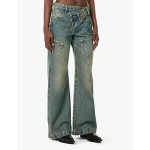 Levi'S X Adsb Andersson Bell Overlay Faded-Wash Wide-Leg Mid-Rise